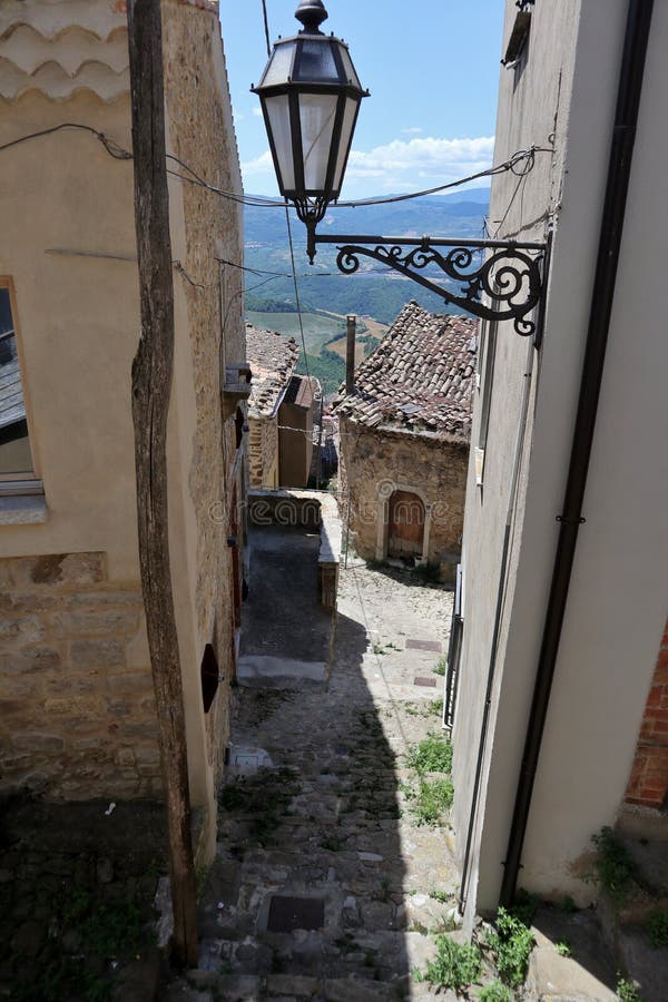 Cairano - Panorama Dal Vicolo Del Centro Storico Stock Image - Image of ...