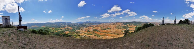 Cairano - Panoramica Dalla Cima Di Borgo Castello Stock Photo - Image ...