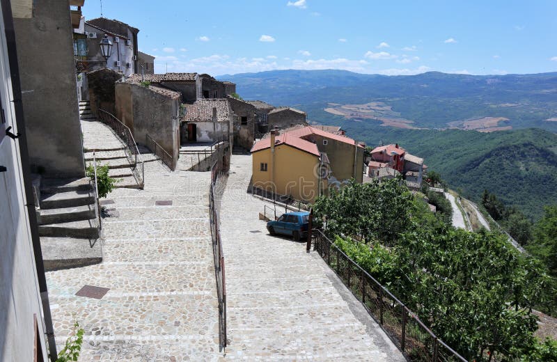 Cairano - Scorcio Panoramico Dal Paese Stock Image - Image of blue ...