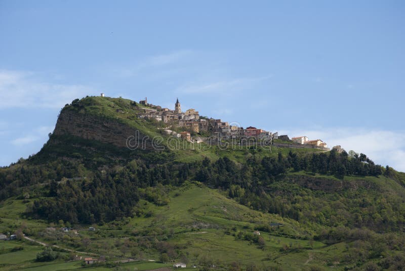 Cairano Village from Avellino, Italy Stock Image - Image of ruin ...