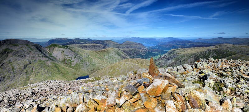 Cairn on Great End stock image. Image of keswick, seathwaite - 90955181