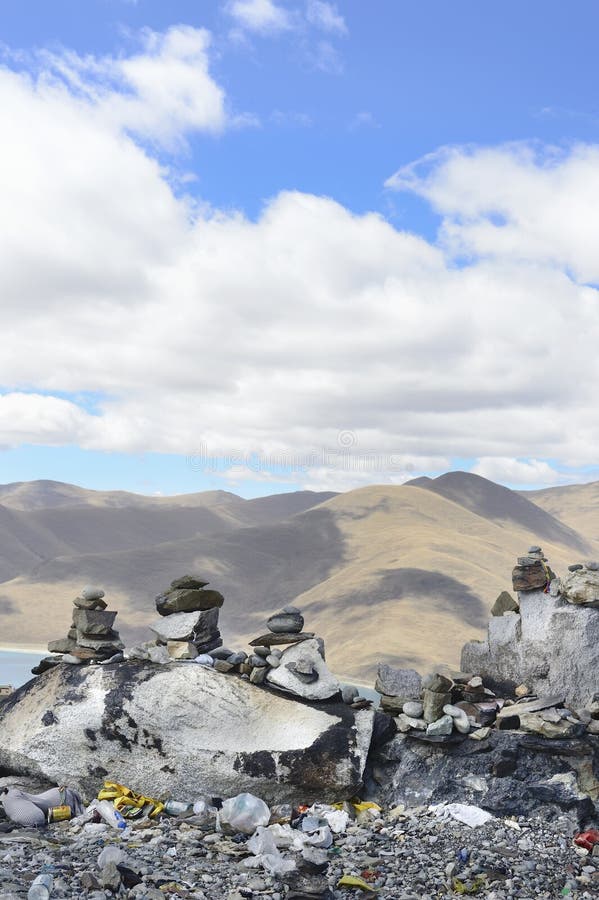 Tibet. Rocks in the Valley of the River Sutlej Stock Image - Image of ...