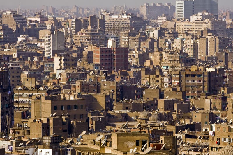 Aerial View of Crowded Cairo in Egypt in Africa Editorial Photo - Image ...