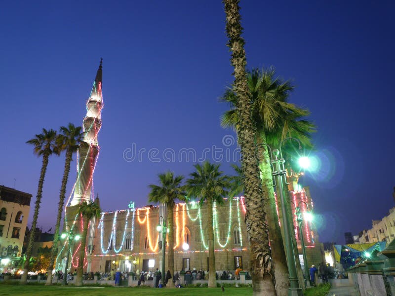 Cairo Al-Hussein Mosque editorial stock image. Image of egypt - 21049394