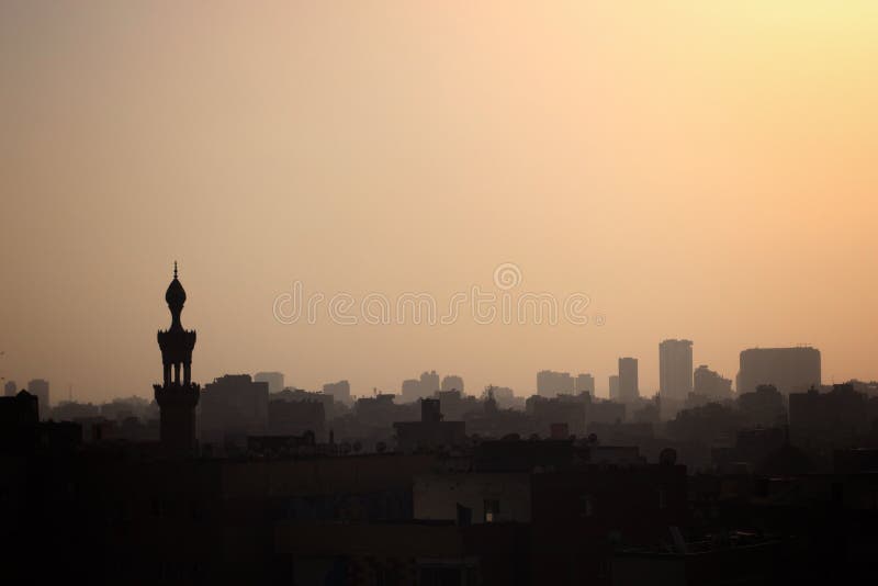 Cairo city view stock image. Image of city, evening - 136647973
