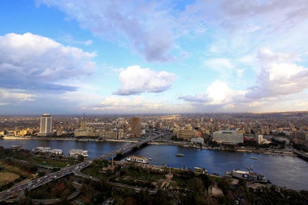 Cairo cityscape editorial stock photo. Image of panorama - 18370438