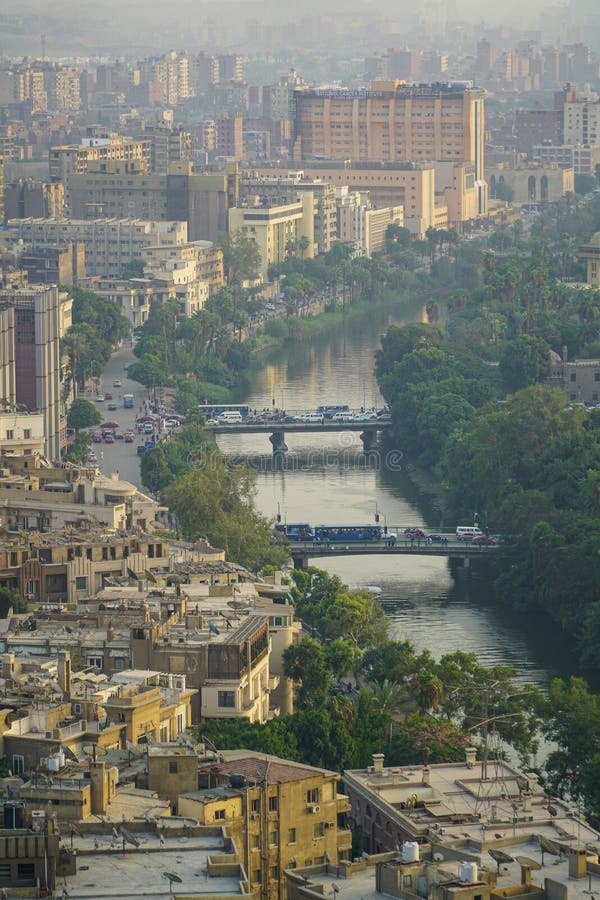 Cairo, Egypt. Aerial View. Photo during the Day. Stock Image - Image of ...