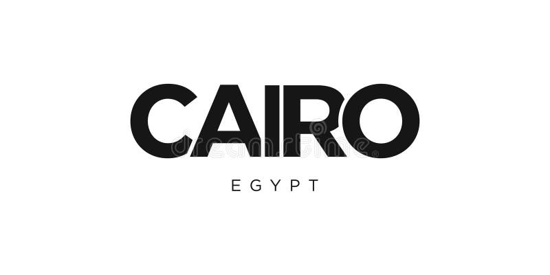 Cairo in the Egypt Emblem. the Design Features a Geometric Style ...