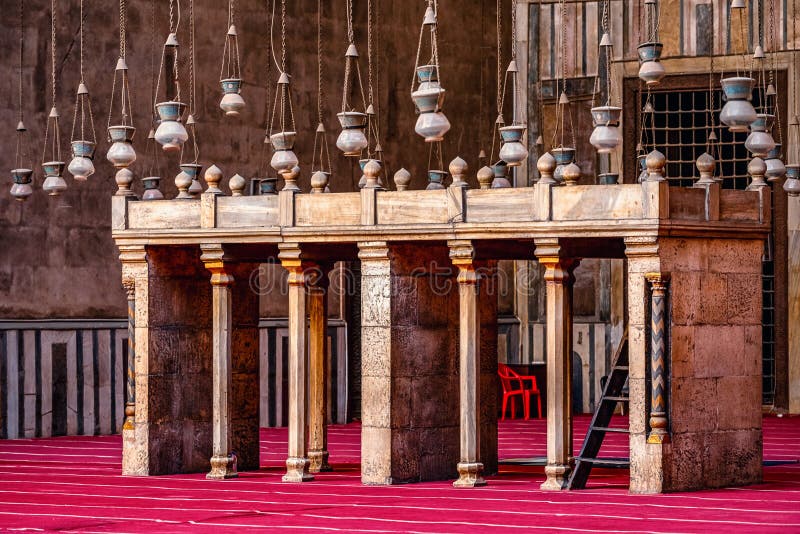 18/11/2018 Cairo, Egypt, Interior of the Main Hall for the Prayers of ...