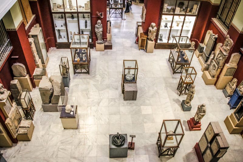 Cairo, Egypt - January 2020: Ancient Exhibits in the Old Cairo Museum ...