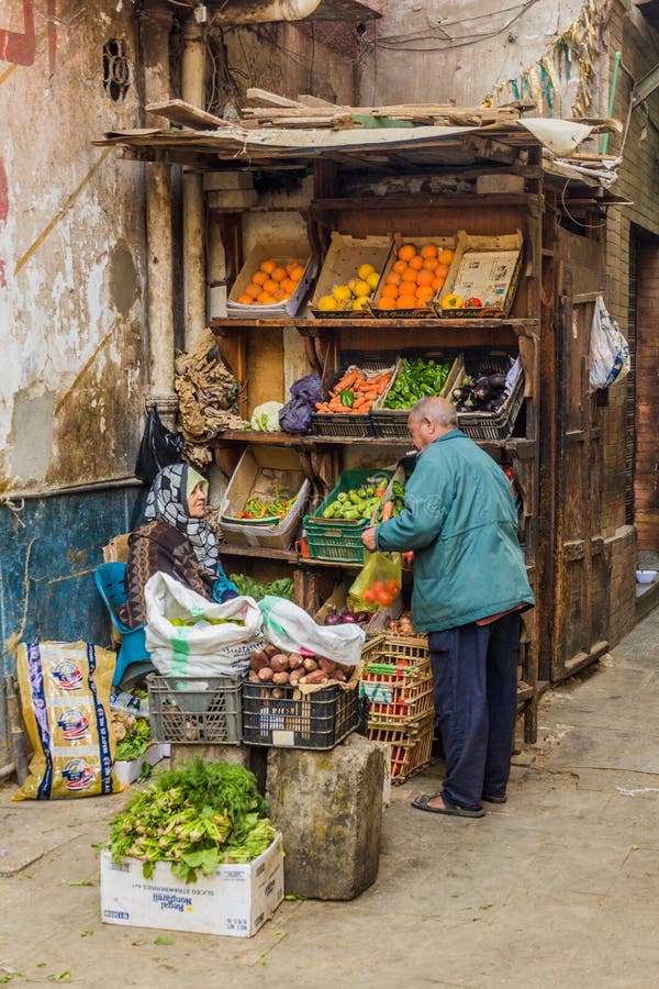 CAIRO, EGYPT - JANUARY 26, 2019: Fruit and Vegetable Stall in Cairo ...