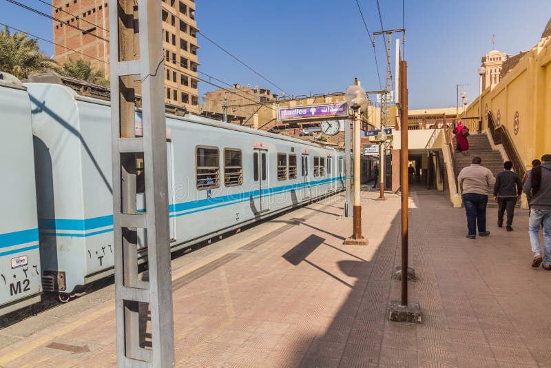 CAIRO, EGYPT - JANUARY 28, 2019: Mar Girgis Metro Station in Cairo, Egy ...