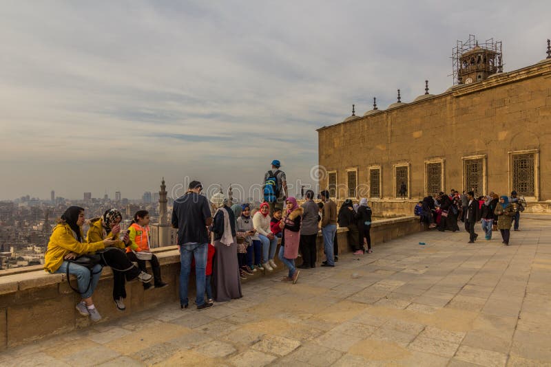 CAIRO, EGYPT - JANUARY 29, 2019: People at a Viewpoint at the Citadel ...