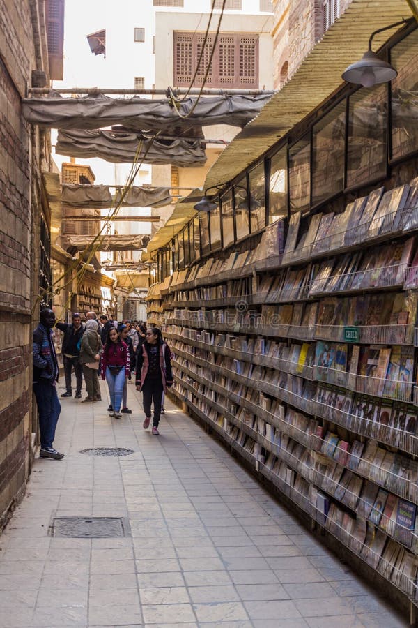 CAIRO, EGYPT - JANUARY 28, 2019: Street Bookstore in the Coptic Part of ...