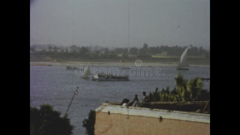 Panorama of the Nile River in Aswan Stock Footage - Video of sailboat ...