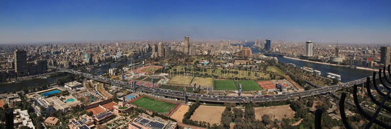 Cairo, Egypt - 05 Mar 2017. Center of Cairo on Nile River, Egypt ...