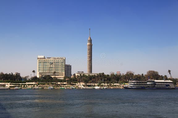 Cairo, Egypt - 05 Mar 2017. Center of Cairo on Nile River, Egypt ...