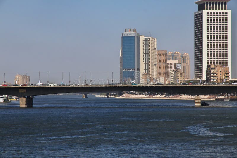 Cairo, Egypt - 05 Mar 2017. Center of Cairo on Nile River, Egypt ...