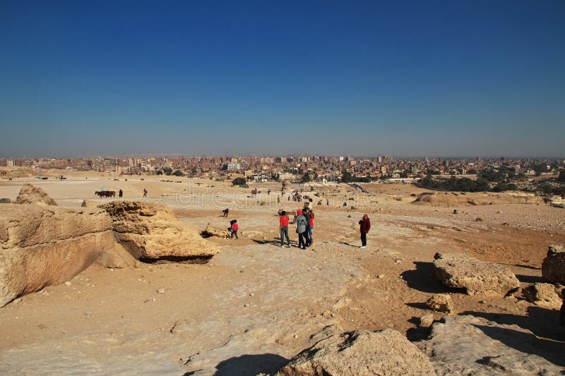 Cairo, Egypt - 05 Mar 2017. Great Pyramids of Ancient Egypt in Giza ...