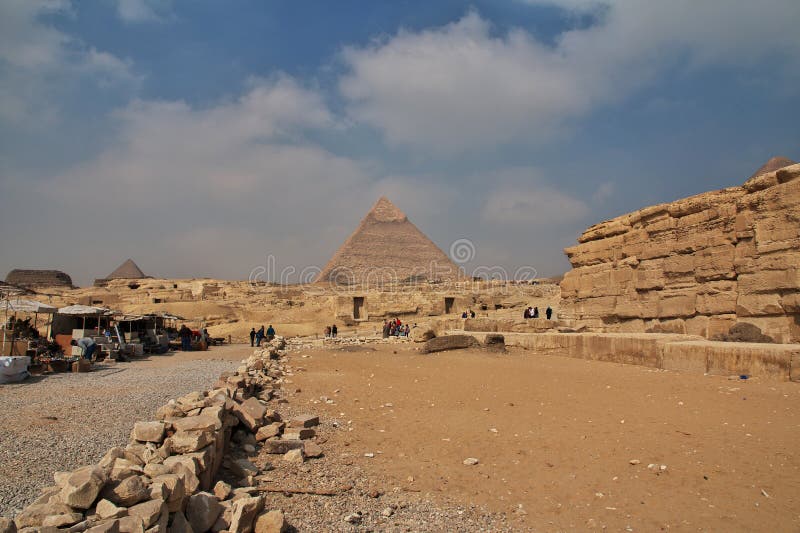 Cairo, Egypt - 06 Mar 2017. Great Pyramids of Ancient Egypt in Giza ...