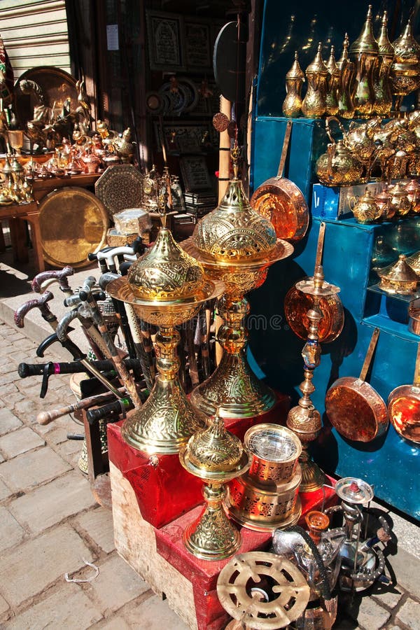 Cairo, Egypt - 05 Mar 2017. the Local Markt on the Old Street of ...