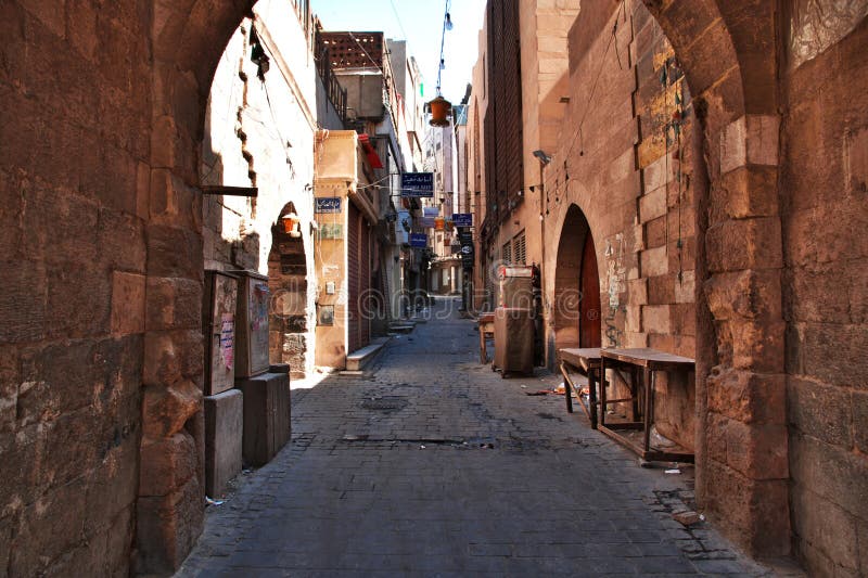 Cairo, Egypt - 05 Mar 2017. Old Street of Arabish Cairo, Egypt ...