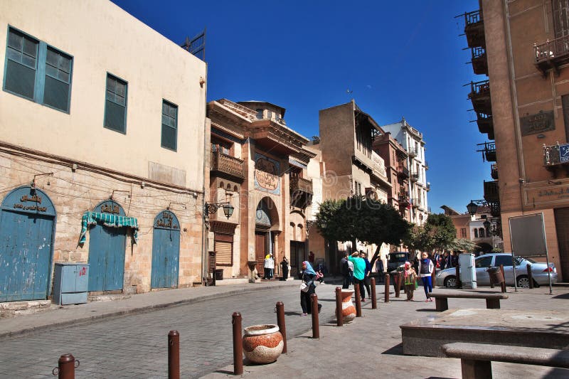 Cairo, Egypt - 05 Mar 2017. Old Street of Arabish Cairo, Egypt ...