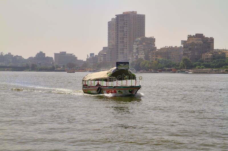 Cairo, Egypt - March 11, 2010: Nile River Scenery in Cairo City, Egypt ...