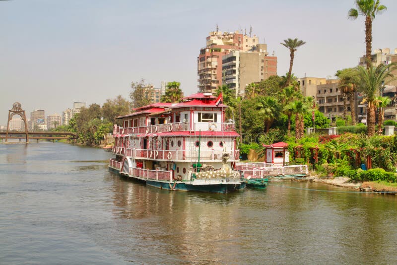 Cairo, Egypt - March 11, 2010: Nile River Scenery in Cairo City, Egypt ...