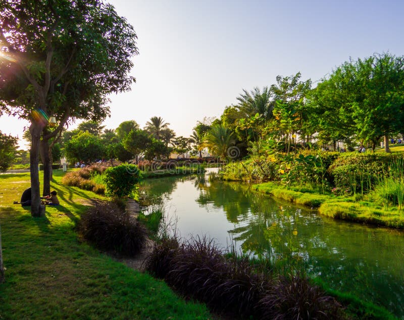 Al Azhar Park, Cairo, Egypt Editorial Image - Image of muslim, islamic ...