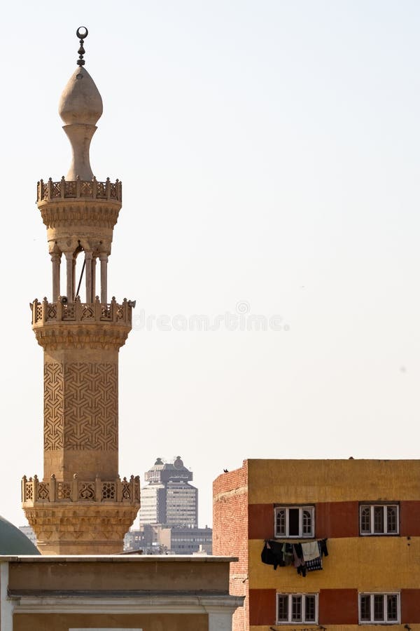 Cairo, Egypt. Panoramic View of Cairo. Mosques and Rooftops of ...