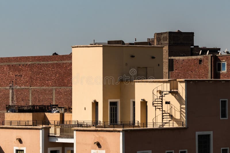 Cairo, Egypt. Panoramic View of Cairo. Mosques and Rooftops of ...