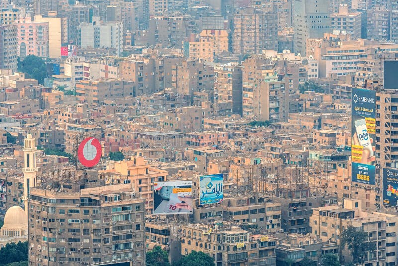 11/18/2018 Cairo, Egypt, Panoramic View of the Central and Business ...
