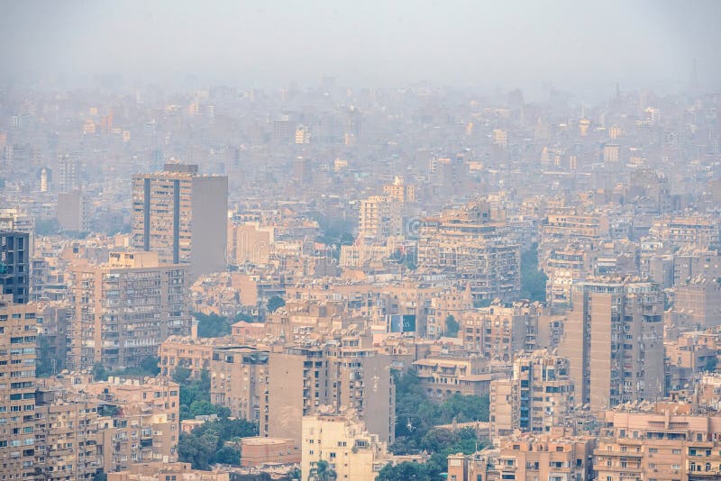 11/18/2018 Cairo, Egypt, Panoramic View of the Central and Business ...