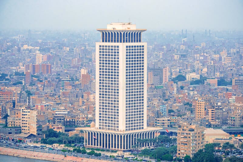 11/18/2018 Cairo, Egypt, Panoramic View of the Central and Business ...