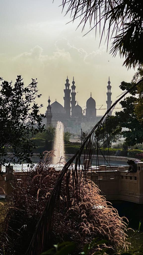Panoramic View of Cairo from Drone Point of View. Mosques and Rooftops ...