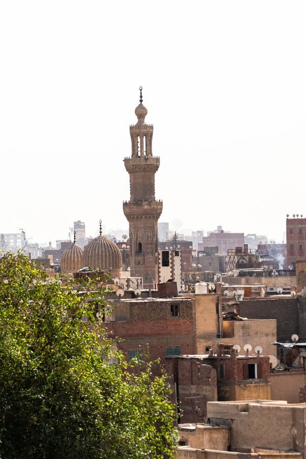 Cairo, Egypt. Panoramic View of Cairo. Mosques and Rooftops of ...