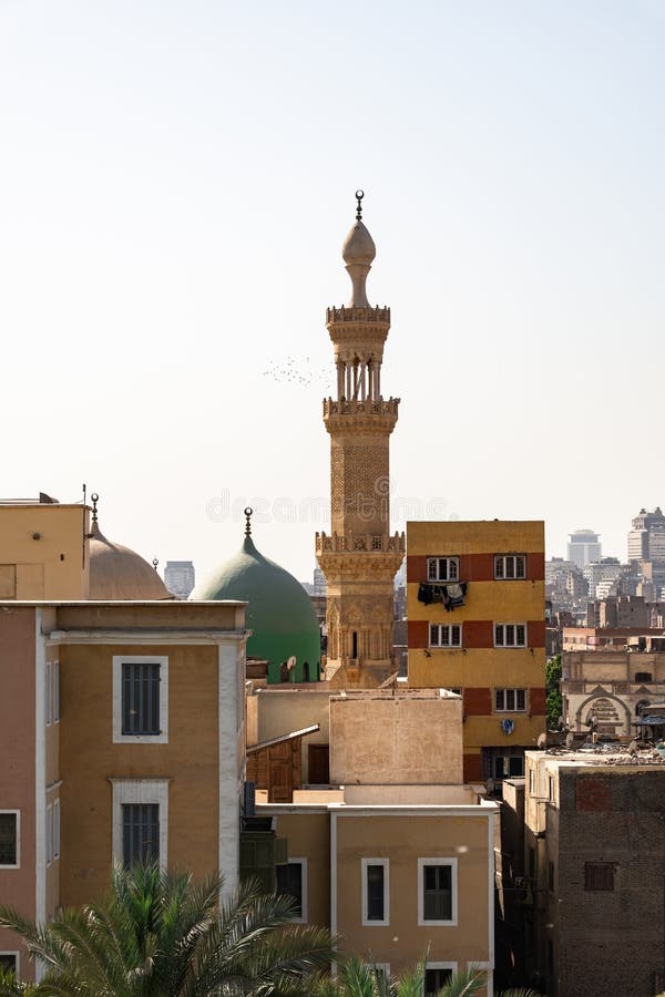 Cairo, Egypt. Panoramic View of Cairo. Mosques and Rooftops of ...