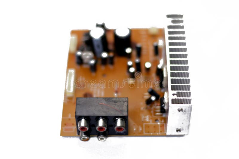 Electronic Board of a Car Subwoofer Amplifier Sound Control Panel Unit ...