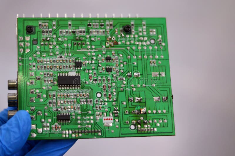 Electronic Board of a Car Subwoofer Amplifier Sound Control Panel Unit ...