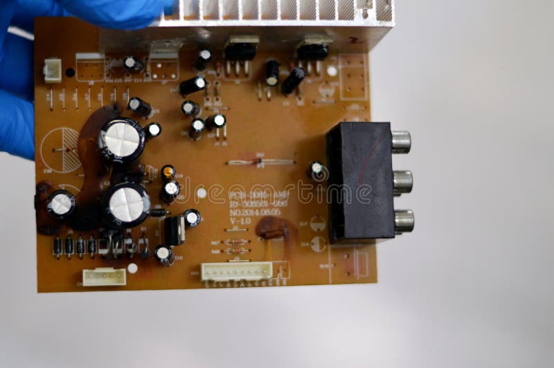 Electronic Board of a Car Subwoofer Amplifier Sound Control Panel Unit ...