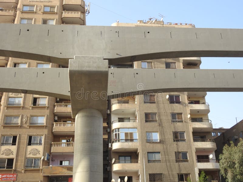 Cairo, Egypt, September 27 2022: Tracks of Cairo Monorail Overhead ...