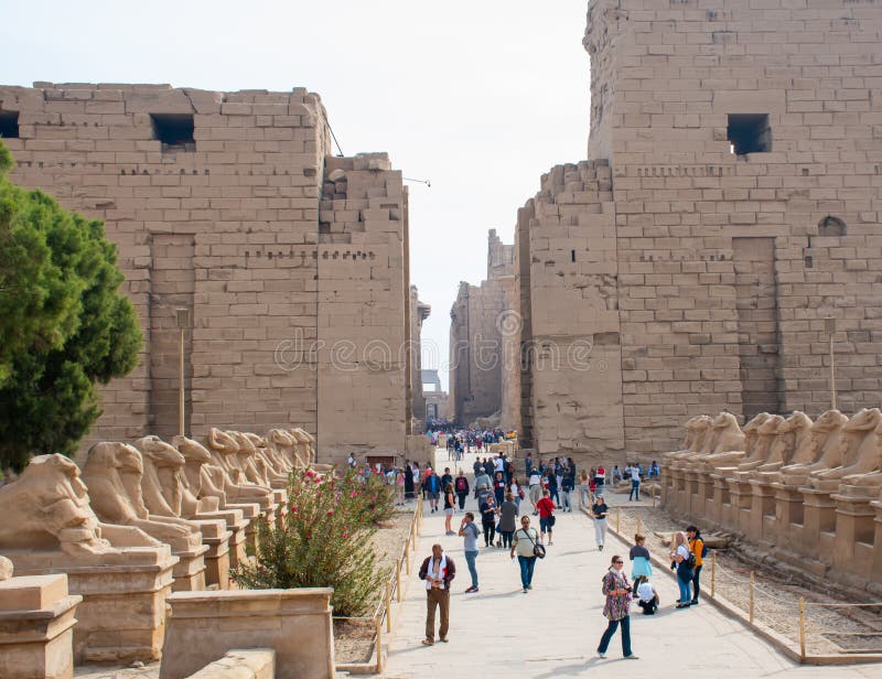 Cairo, Egypt, 24th of December 2018: Luxor Temple in Egypt, Karnak ...