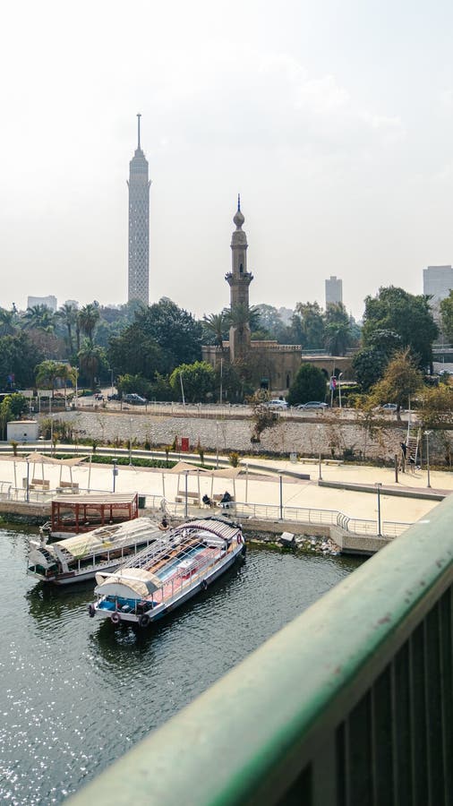 Urban Streets of Cairo. Panoramic View of Skyscrapers in Egypt ...