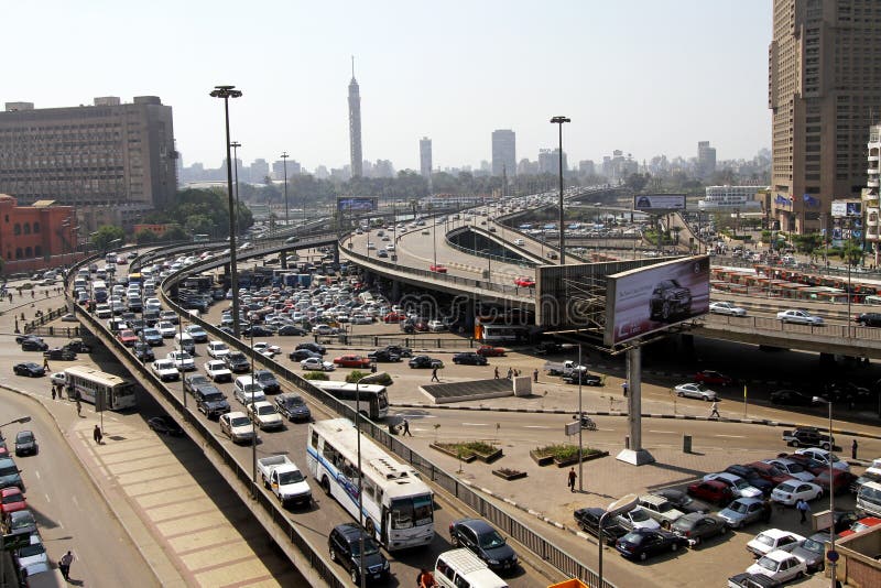 Flyover intersection Cairo editorial image. Image of streets - 18147780