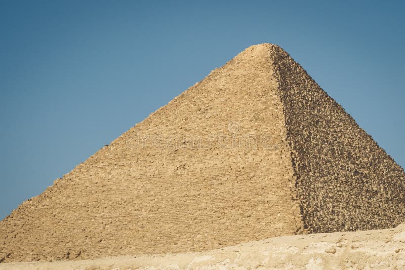 Cairo, Giza, Egypt. View of Great Giza Pyramids in the Desert Sahara ...