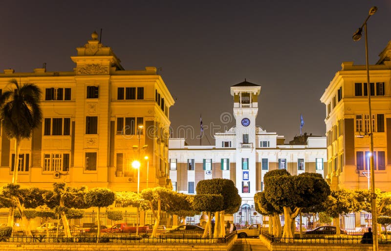 Cairo Governorate Building at Night Stock Image - Image of medieval ...