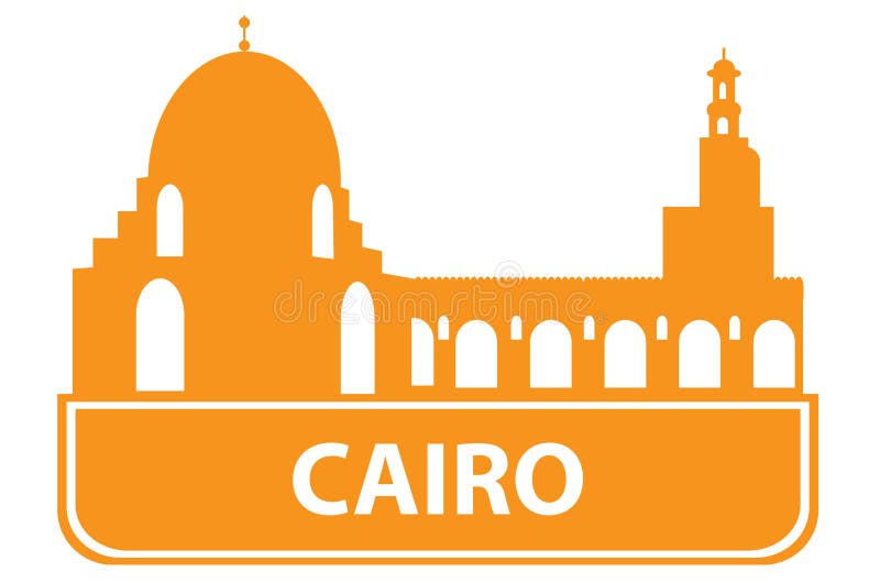 Cairo outline stock vector. Illustration of place, monument - 14287600
