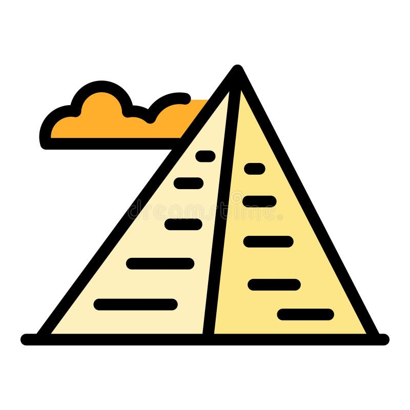 Cairo Pyramid Icon Vector Flat Stock Vector - Illustration of thin ...