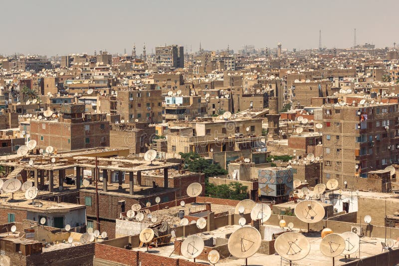 Cairo Slum Cityscape from Top Stock Photo - Image of digs, buildings ...